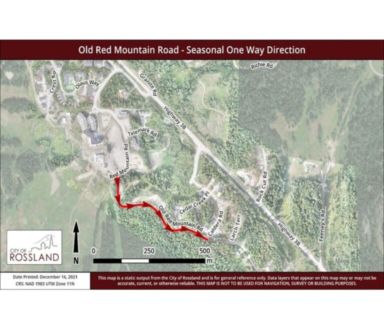 NOTICE -Temporary Traffic Pattern Change Along Red Mountain Road – Rossland