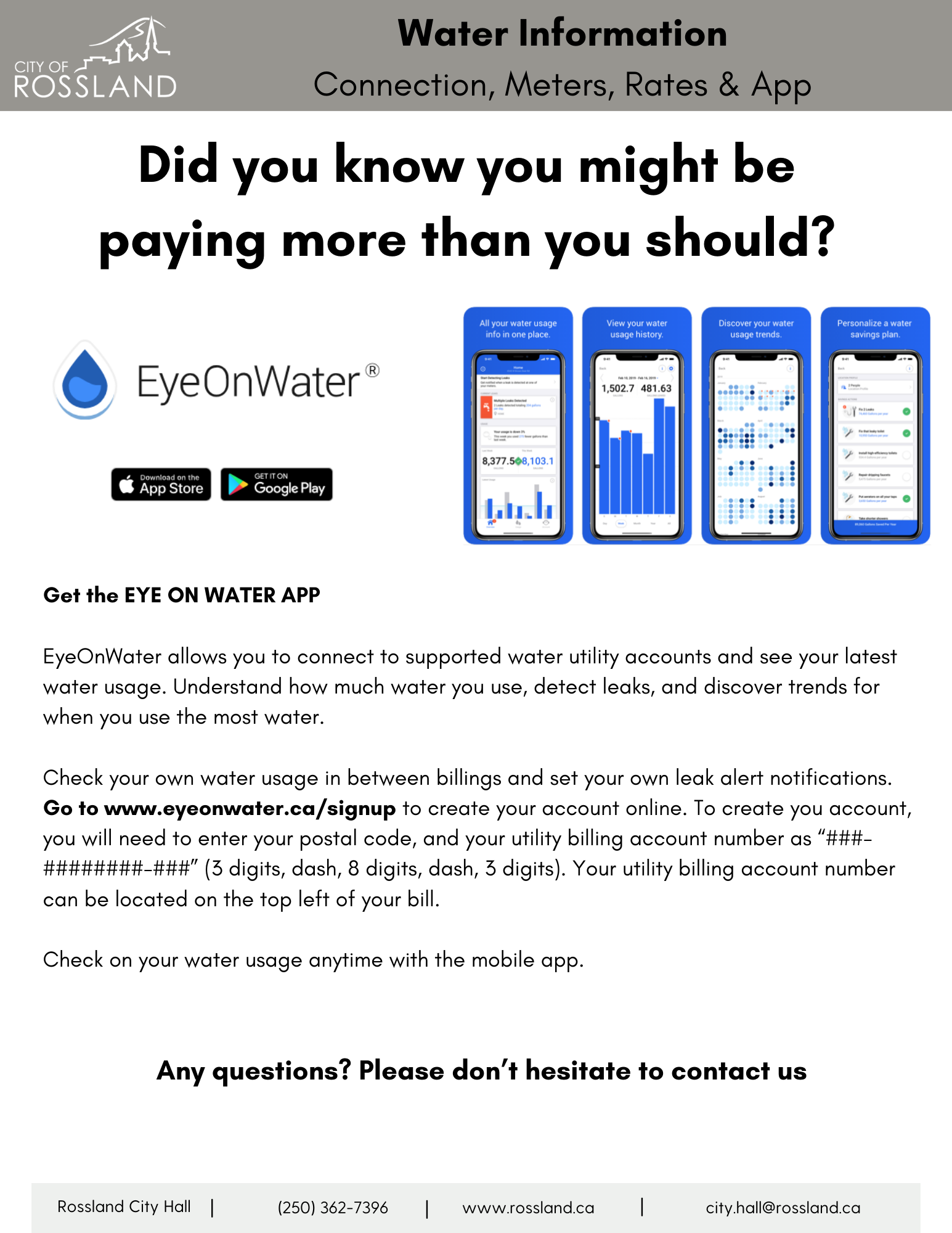 Water Supply – Rossland